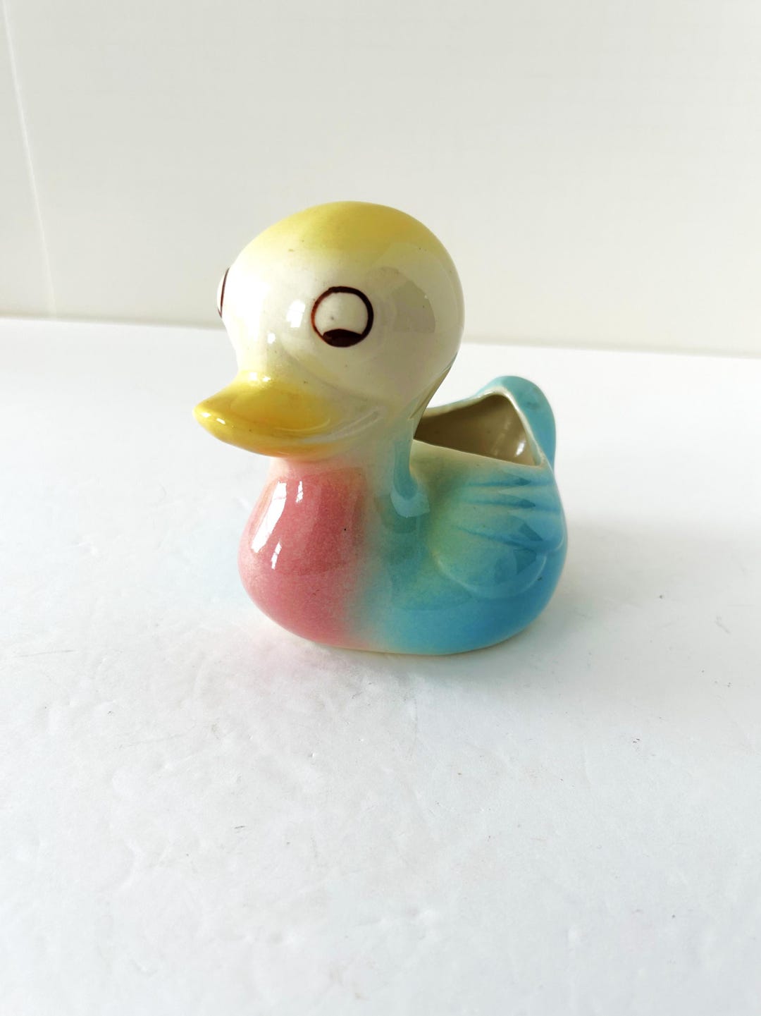 Vintage Ceramic Duck Baby Container - Etsy