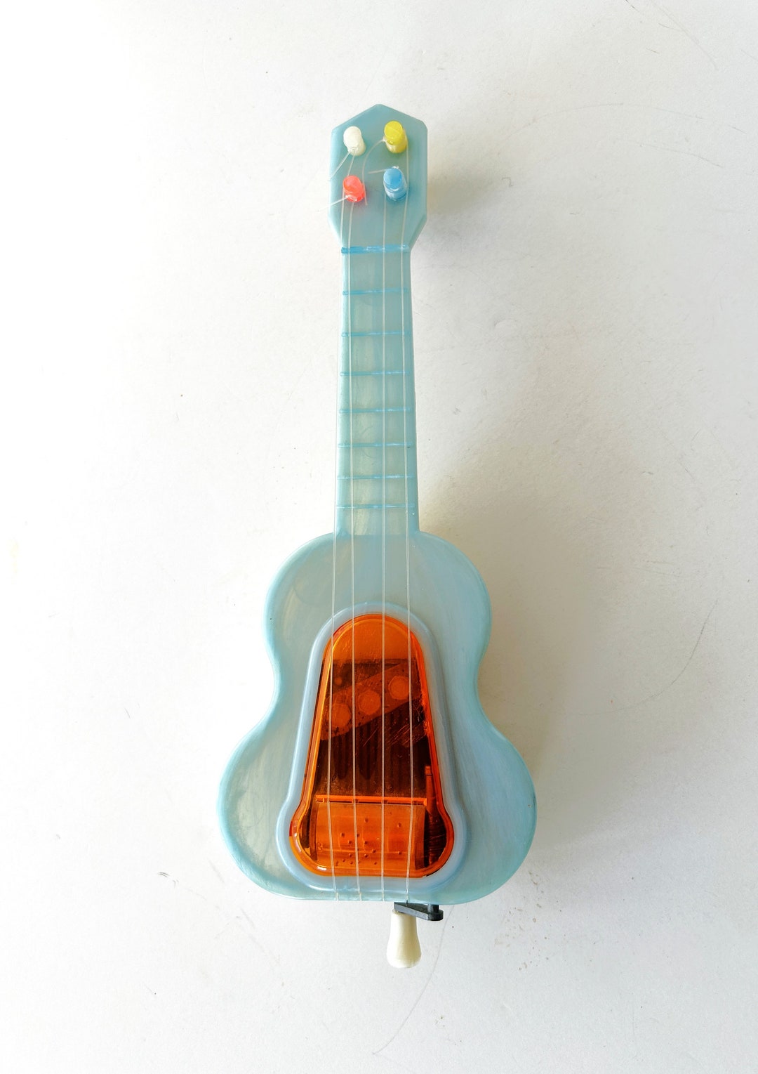 Vintage Toy Ukulele Guitar Music Box Knickerbocker Baby Blue - Etsy