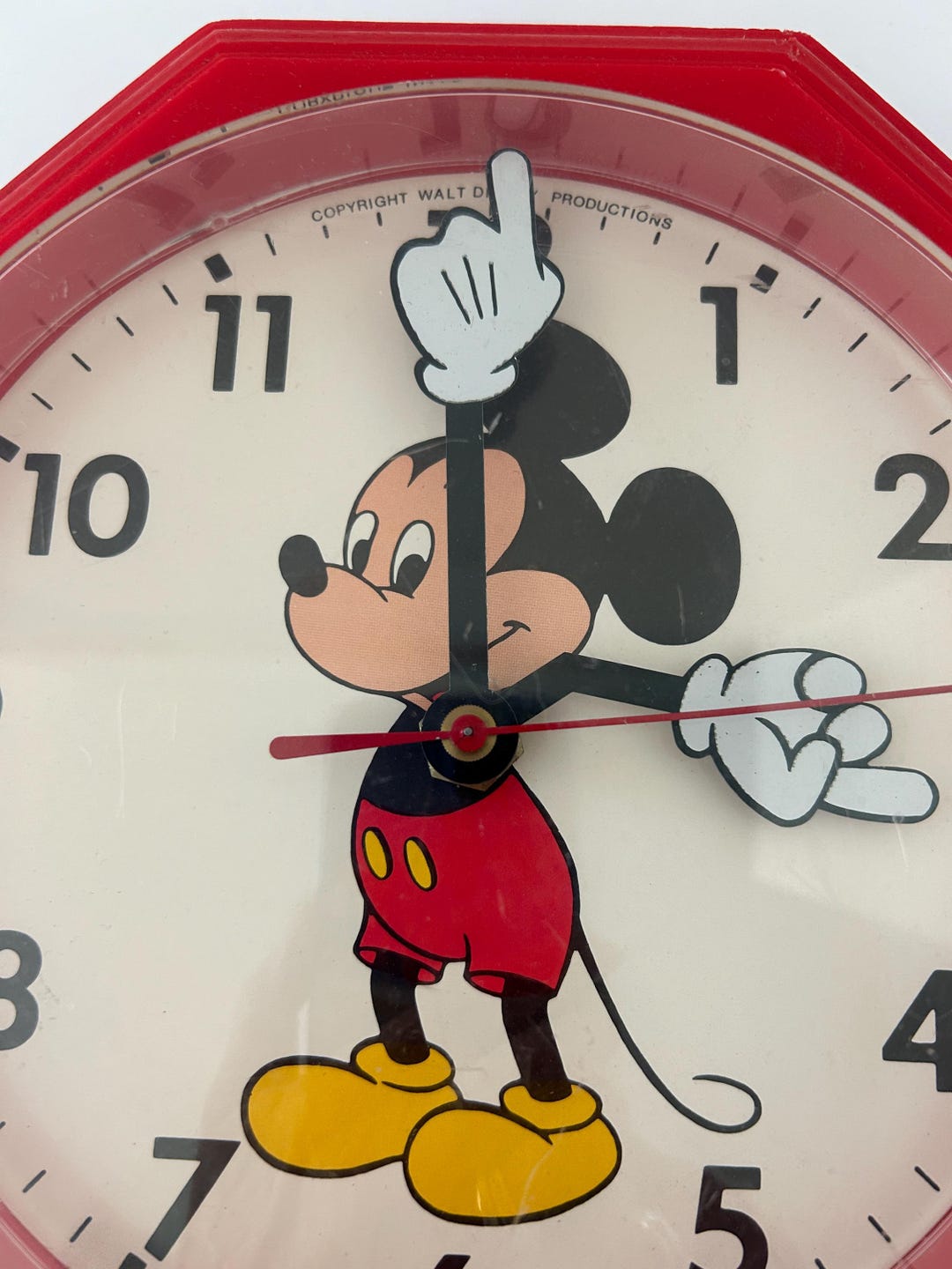 Vintage Mickey Mouse Welby Elgin Red School House Wall Clock - Etsy