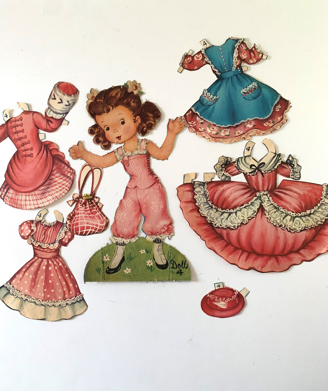 Vintage Paper Doll Pat - Etsy