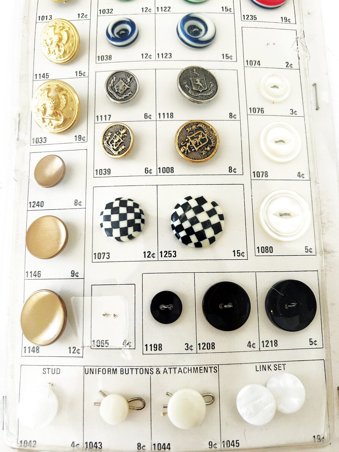 Vintage Gem Button Sample Card Display - Etsy