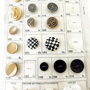 Vintage Gem Button Sample Card Display - Etsy