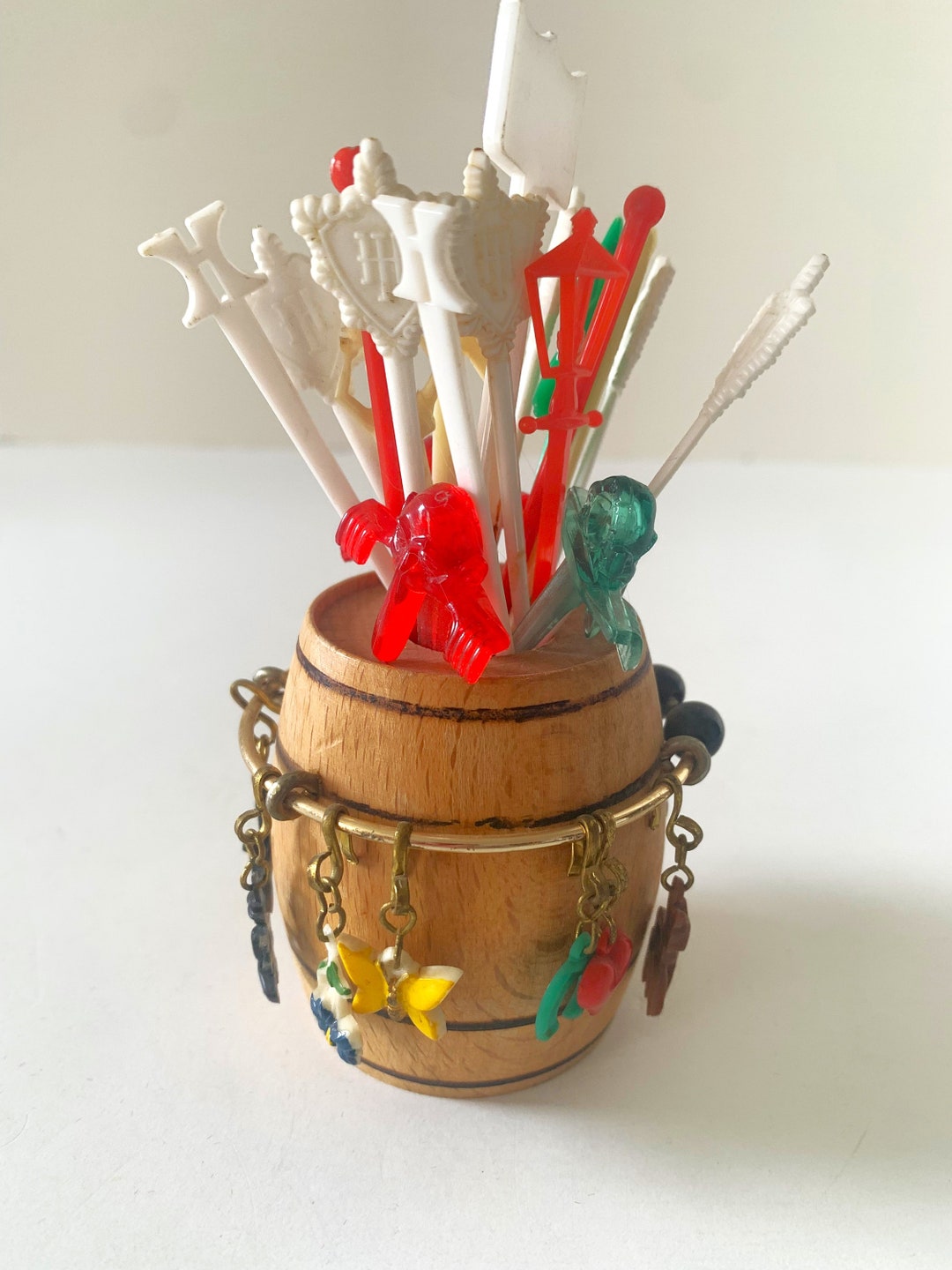 Vintage Horderve and Drink Charms Barrel Container - Etsy