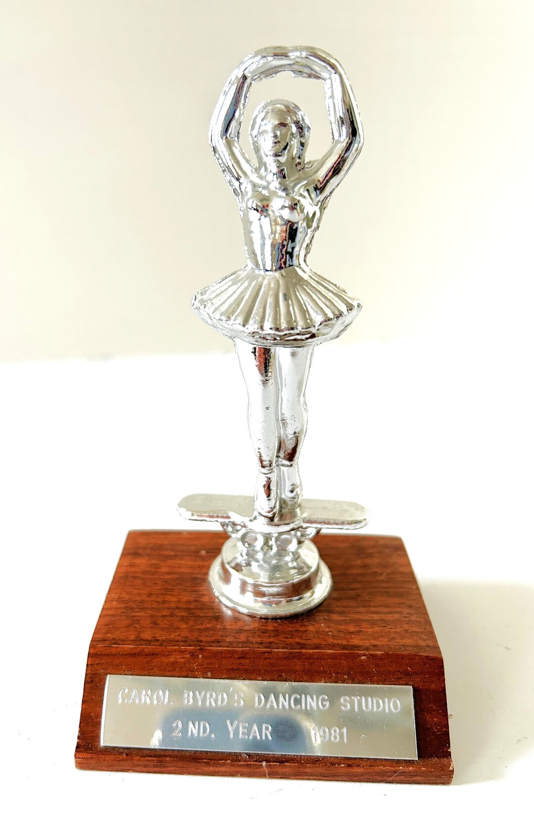 Vintage Ballet Trophy 1981 Silver - Etsy