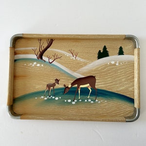 Vintage Nesting Trays Deer and Fawn Set of 3 - Etsy