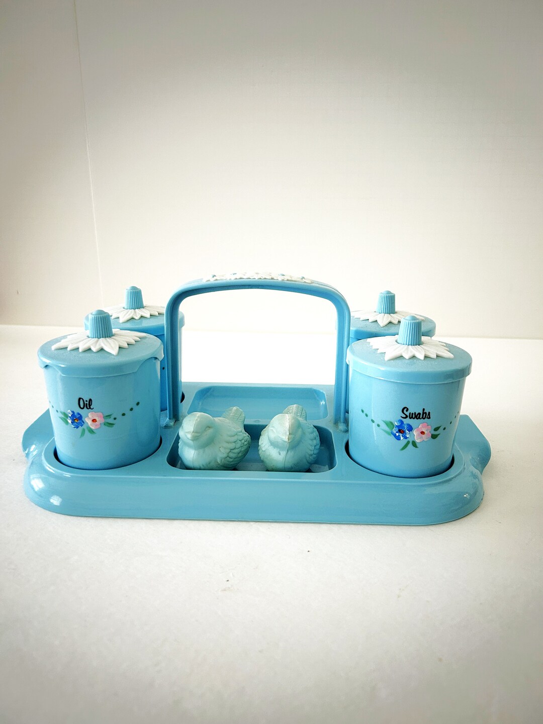 Vintage Baby Nursery Caddy Changing Table Caddy Turquoise - Etsy
