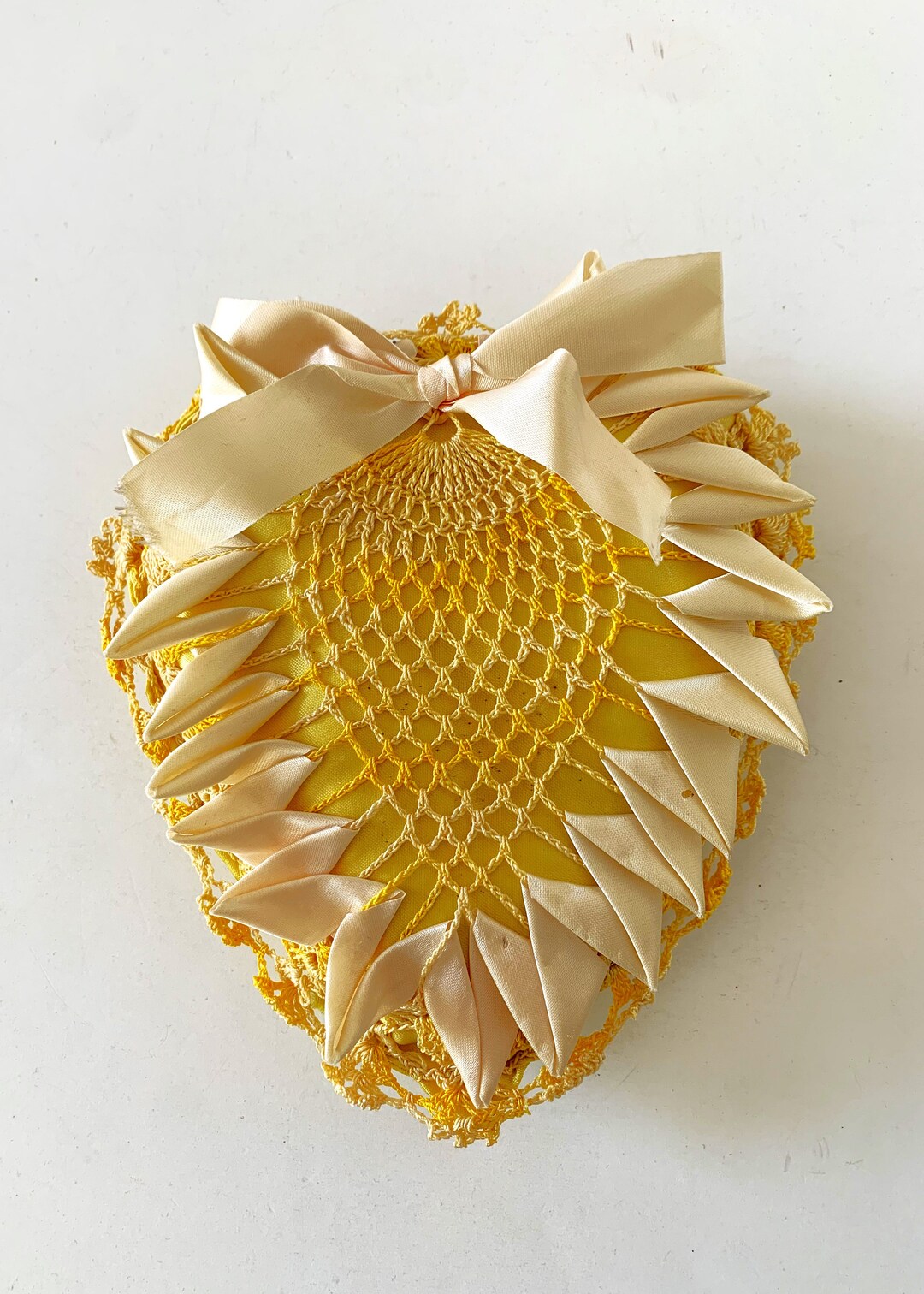 Vintage Crocheted Heart Shape Pin Cushion Sachet Pillow - Etsy