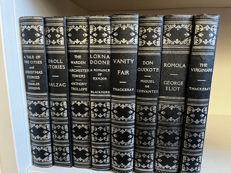 Rare Vintage Classic Book Set 1940's Collector's Edition Faux Leather ...