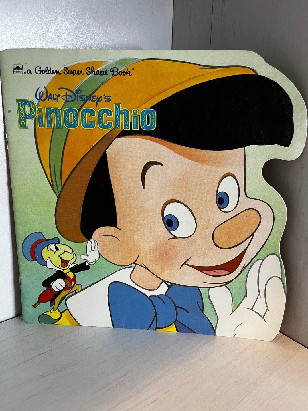 Walt Disney's Pinocchio Gold Super Shape Book Vintage Children's Book ...