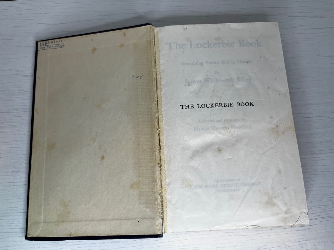 The Lockerbie Book of Riley Verse by James Whitcomb - Hardcover/cloth ...