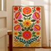 Polska Folk Art Poster Vintage Polish Floral Wall Art Print Retro ...