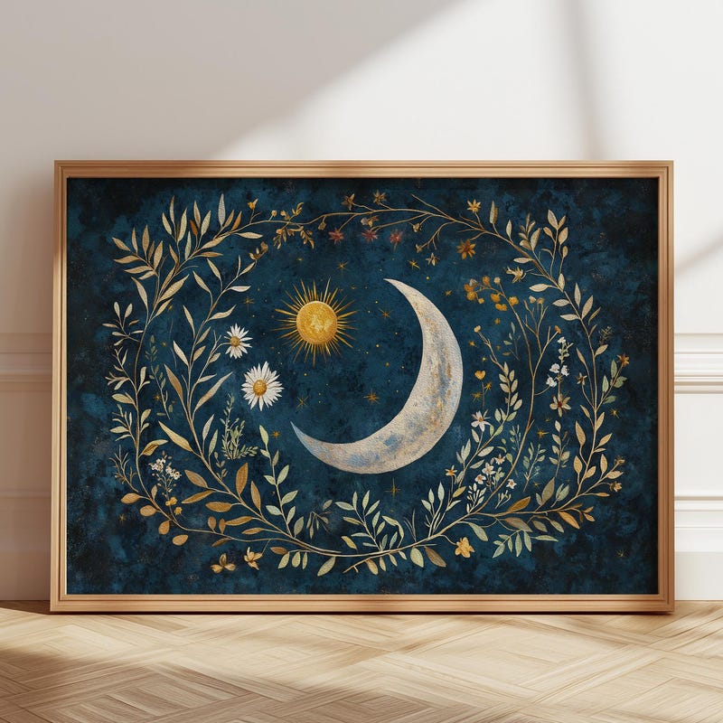 Moon Art Print - Etsy