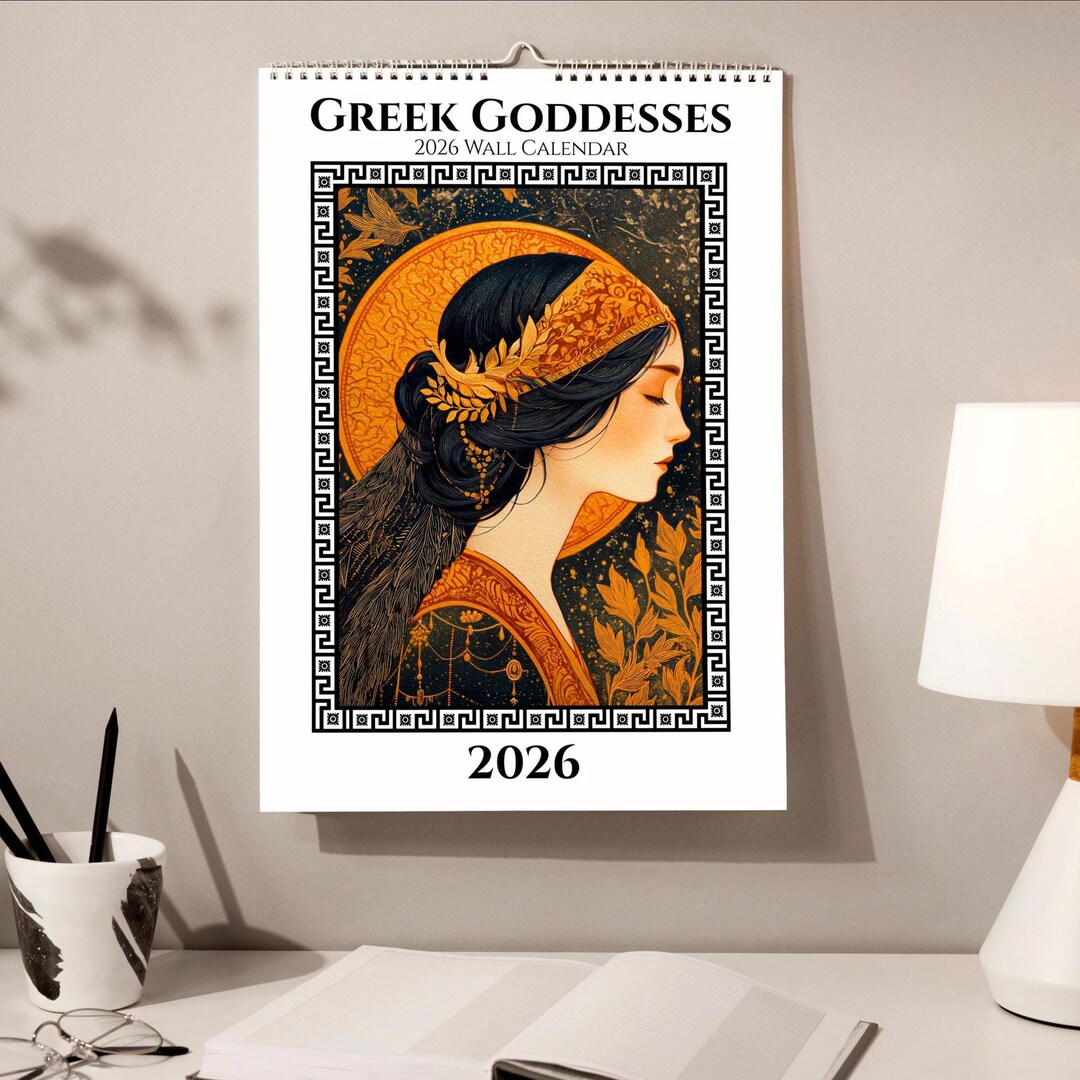 Greek Goddesses Calendar 2026 – Art Nouveau Wall Calendar With ...