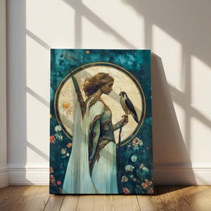 Freya Wall Art Print - Pagan Norse Goddess, Art Nouveau Divine Feminine ...