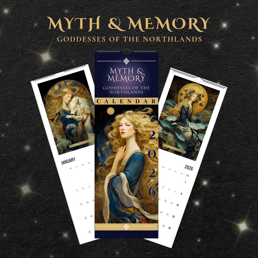 2026 Goddess Calendar – Celtic & Norse Mythology Art Nouveau Wall ...