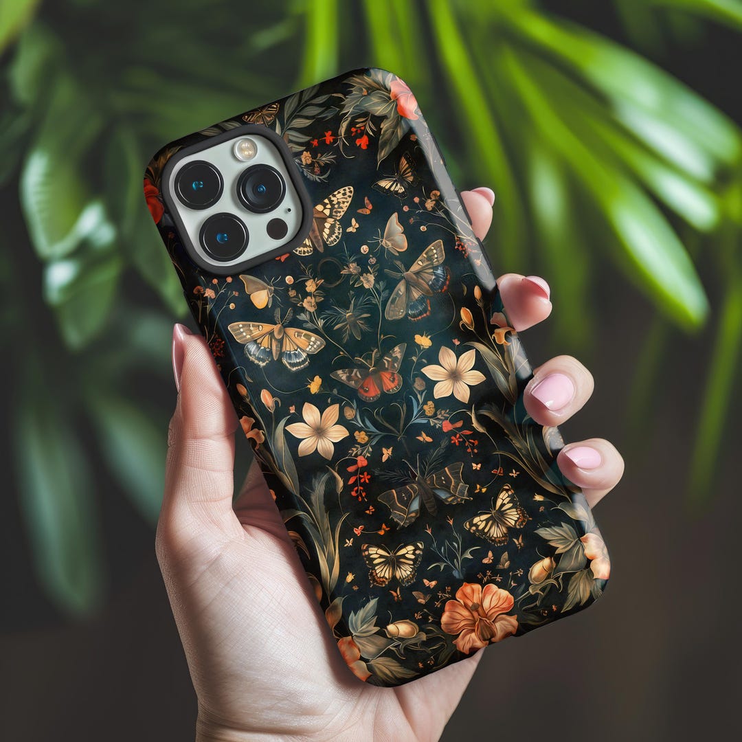 Vintage Botanical Moth Phone Case for Iphone, Galaxy & Pixel | Elegant ...
