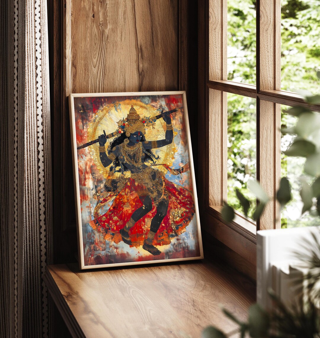 Kali Ma Wall Art Print – Hindu Goddess Art, Divine Goddess of ...