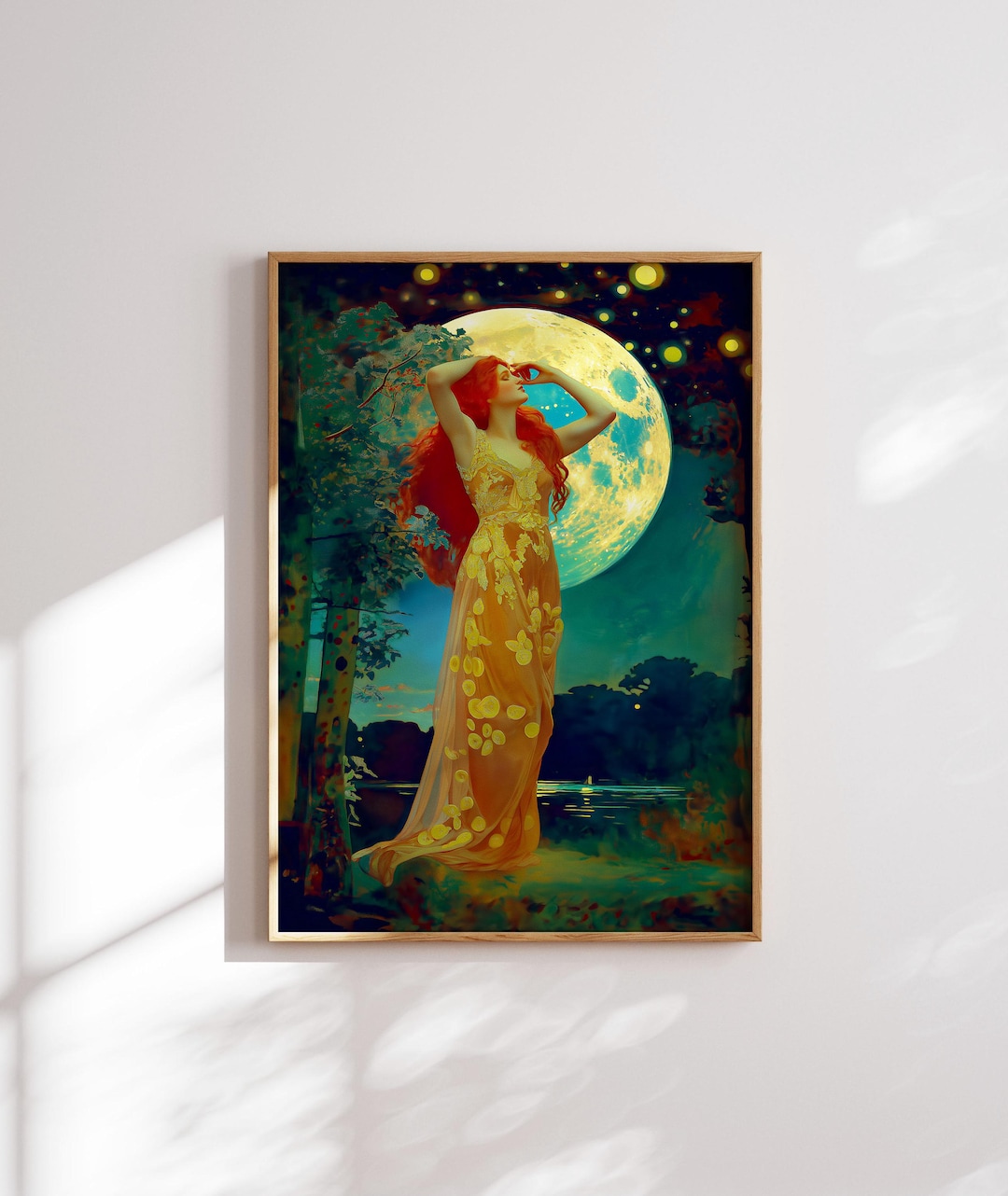 Moon Goddess Art Print | Neoclassical Wall Art | Maxfield Parrish ...