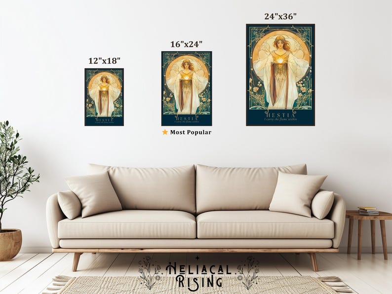 Hestia Goddess Art Print – Art Nouveau Divine Feminine Poster - Etsy