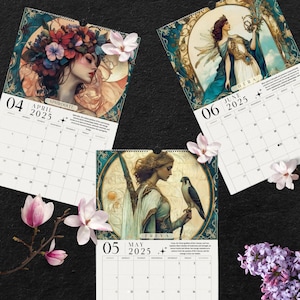 2026 Art Nouveau Goddesses Calendar | Wall Calendar With Mystical ...