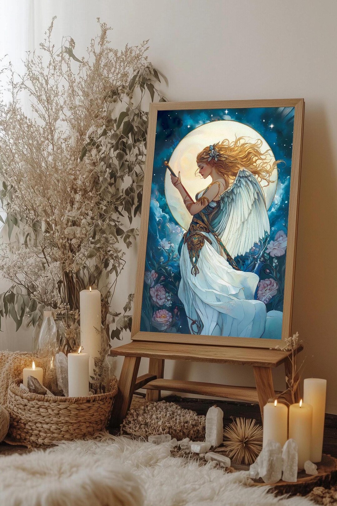 Valkyrie Fine Art Print Art Nouveau Style Norse Mythology Decor ...