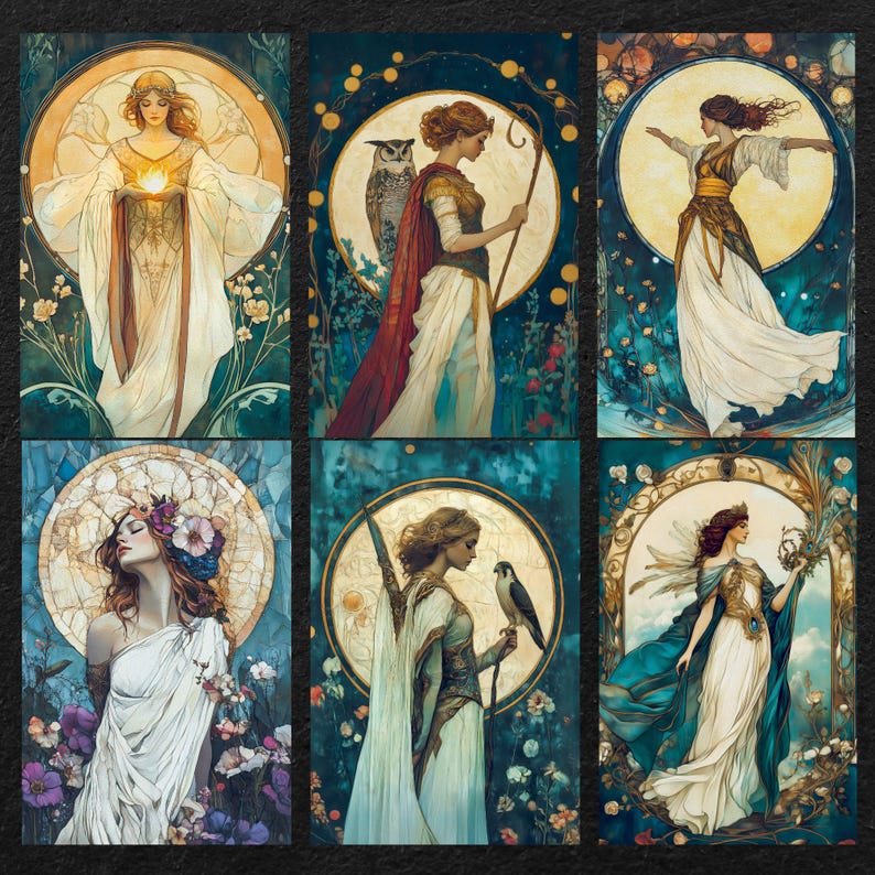 2026 Goddess Calendar – Divine Feminine Mythology Art Nouveau Wall ...