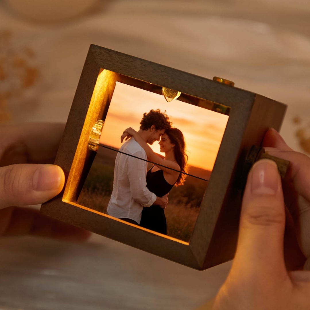 Personalized Photo Flipbook Animation Box, Custom Wooden Photo Book ...