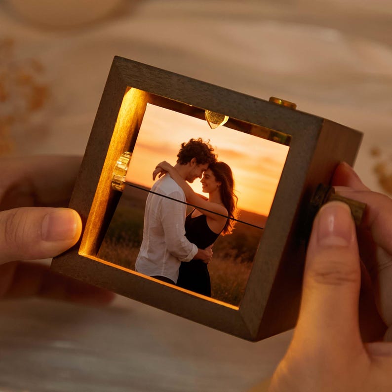 Personalized Photo Flipbook Animation Box, Custom Wooden Photo Book ...