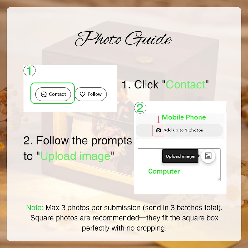 Personalized Photo Flipbook Animation Box, Custom Wooden Photo Book ...