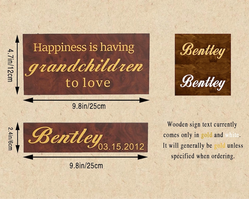 Wooden Grandchildren Sign, Personalized Grandparent Sign, Customizable ...