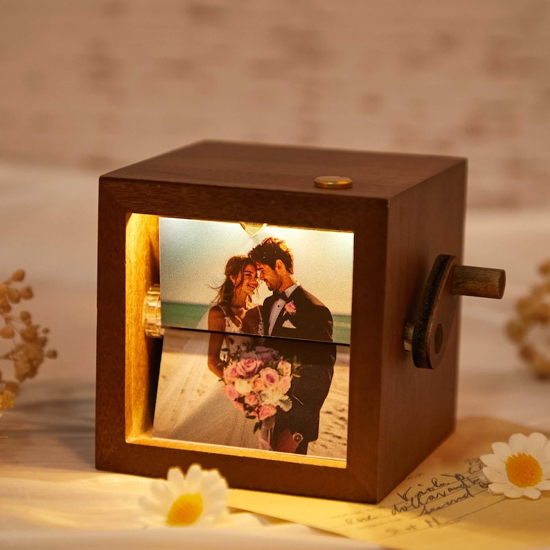 Personalized Photo Flipbook Animation Box, Custom Wooden Photo Book ...
