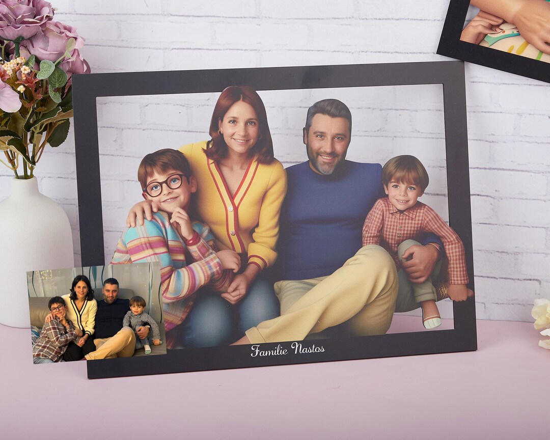 Pixar-style Photo Portraits, Photo Cartoon Portraits,family Pixar-style ...