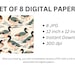 Illustrated Ducks Digital Paper Pack | Seamless Patterns (instant ...