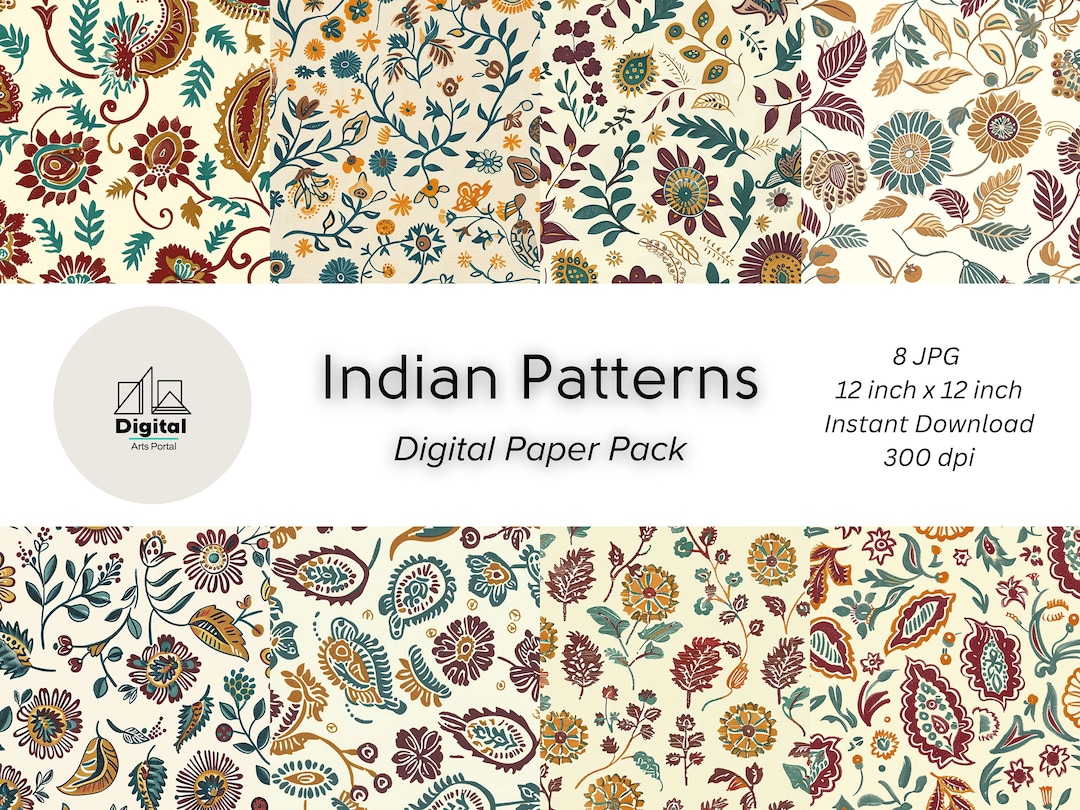Traditional Indian Block Print Patterns | Floral Designs | Vintage ...
