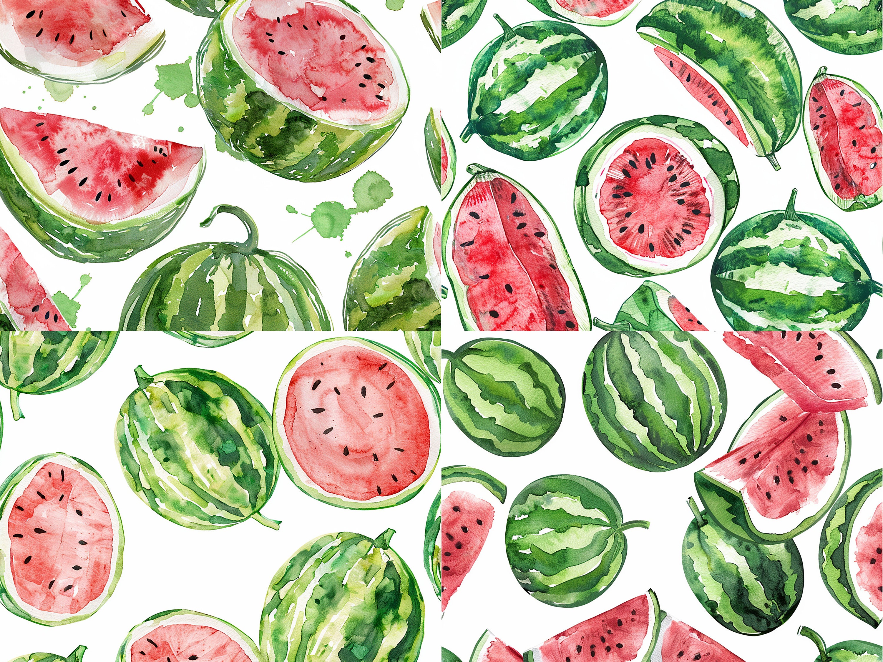 Watermelon Digital Paper Pack | Summer Fruit Patterns | Cute Fruits ...