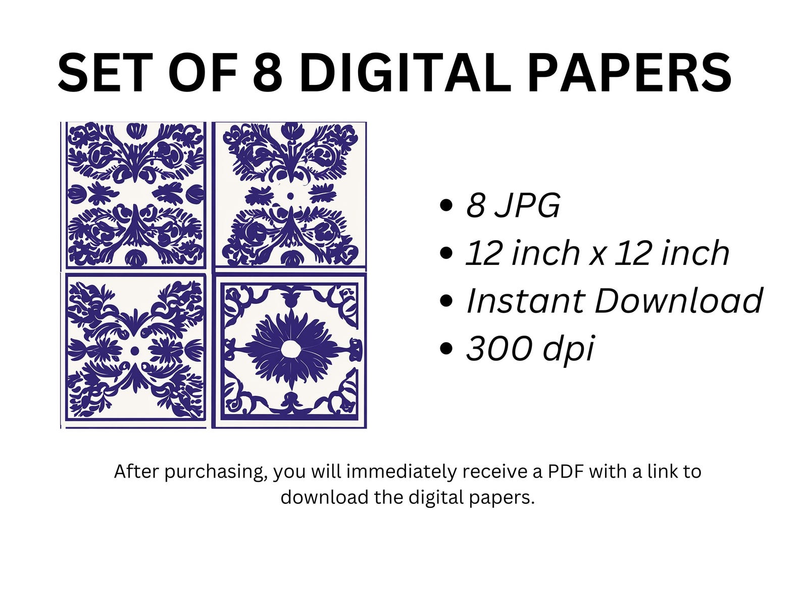 Greek Key Digital Paper Pack: Blue Mediterranean Patterns (instant ...