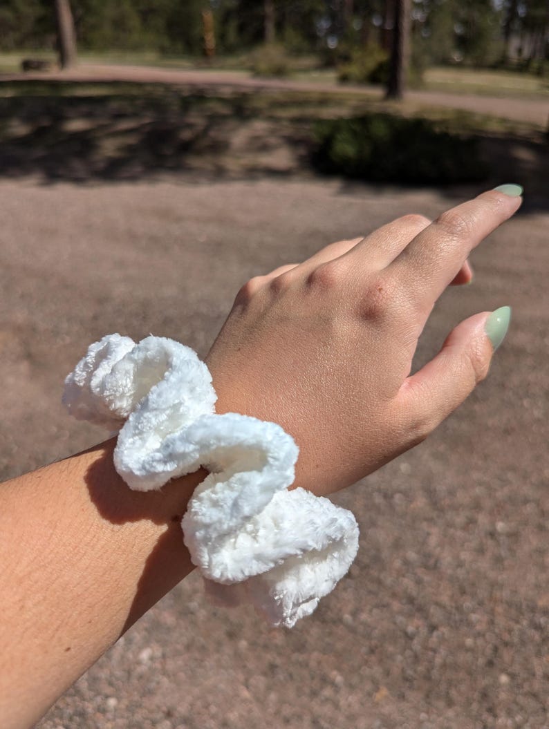 Velvet Scrunchie, 3 Sizes, Crochet, Handmade, Hair Accessory, Multiple ...