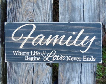 Family signfamily is everything signwood signhousewarming | Etsy