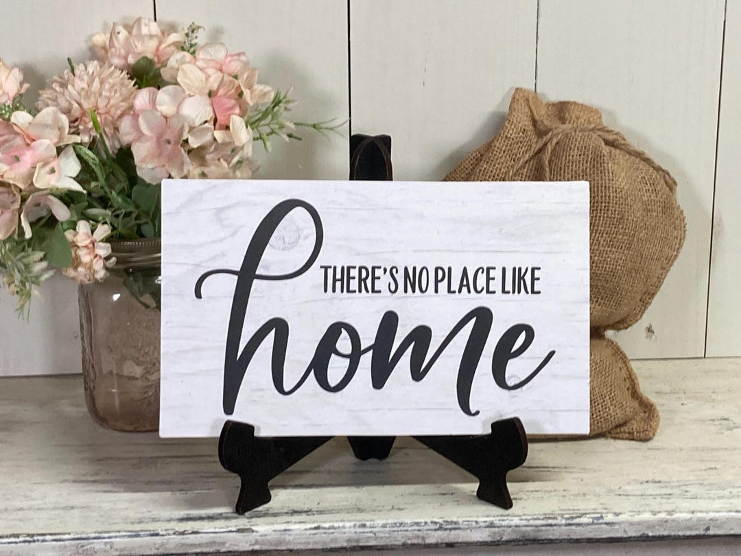 There's No Place Like Home Wood Wall Hanging Sign, Love of Family ...