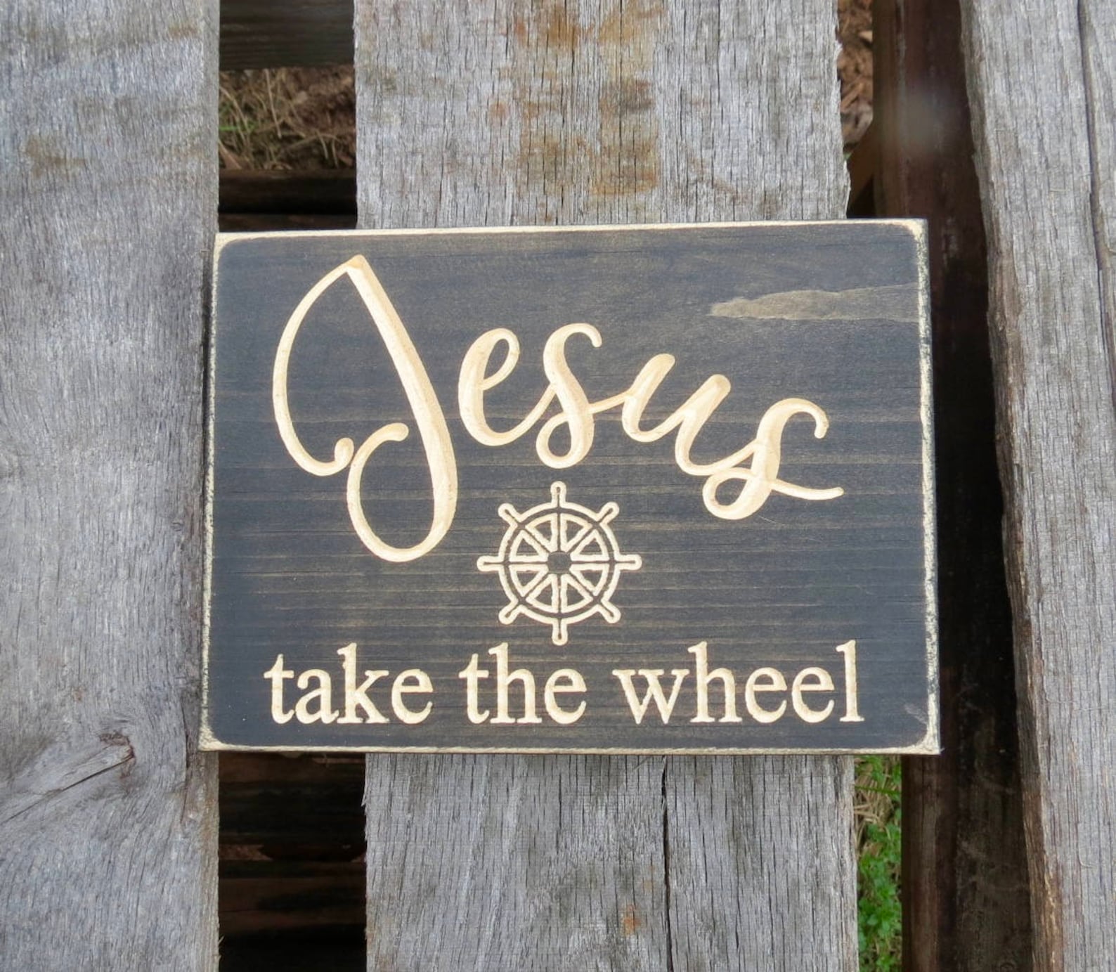 Jesus Signwood Signchristian Signhome Decorrustic | Etsy