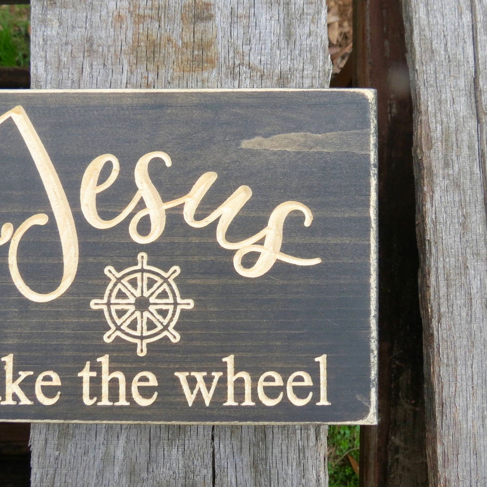 Jesus Signwood Signchristian Signhome Decorrustic | Etsy