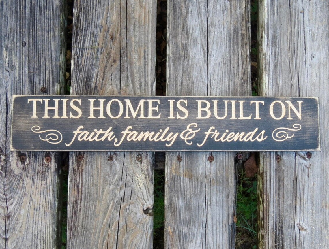 Faith Family Friends Signfaithfriendsfamilyhome - Etsy