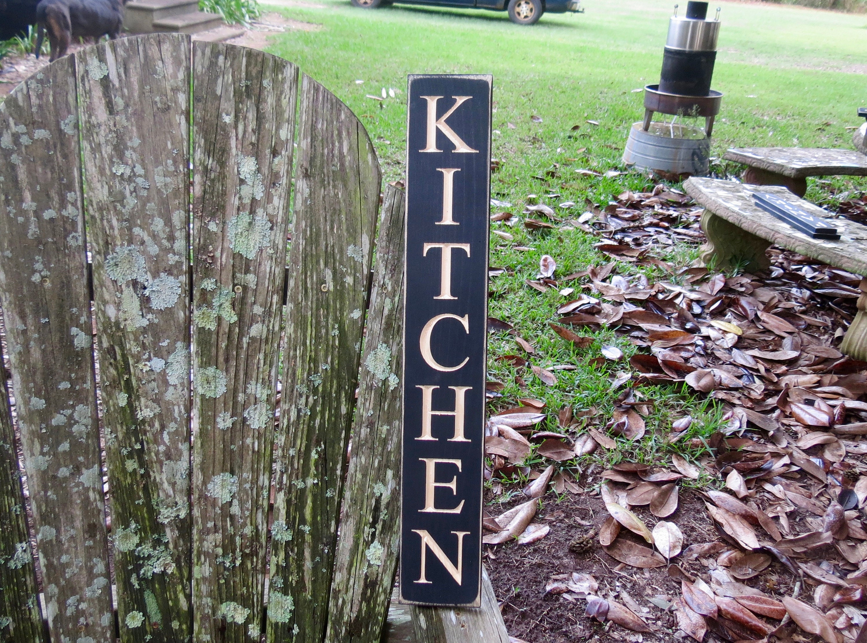 Vertical Kitchen Sign Lightly Distressed - Etsy