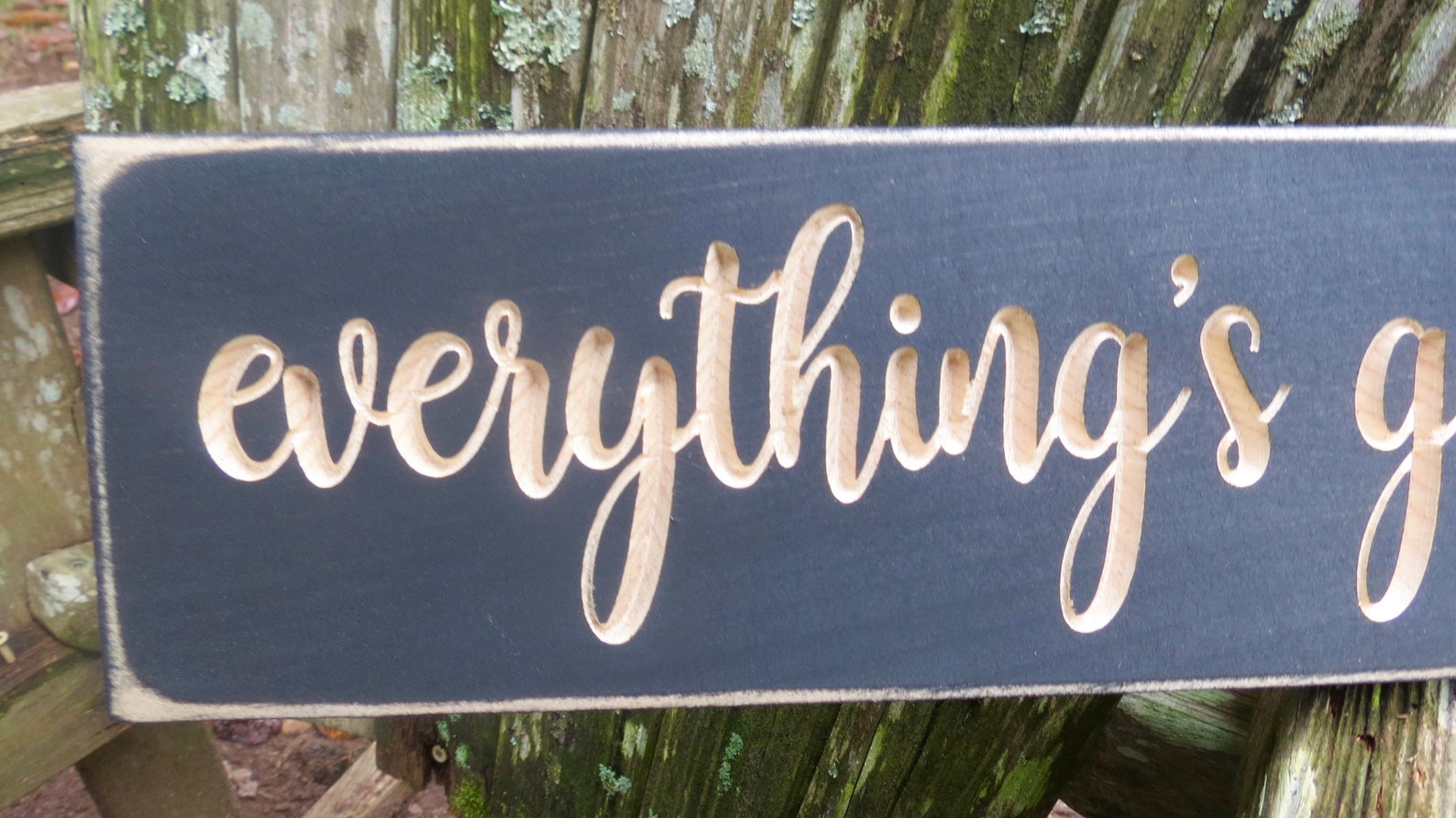 Everything's Gonna Be Alright Lightly Distressed Wood Sign - Etsy