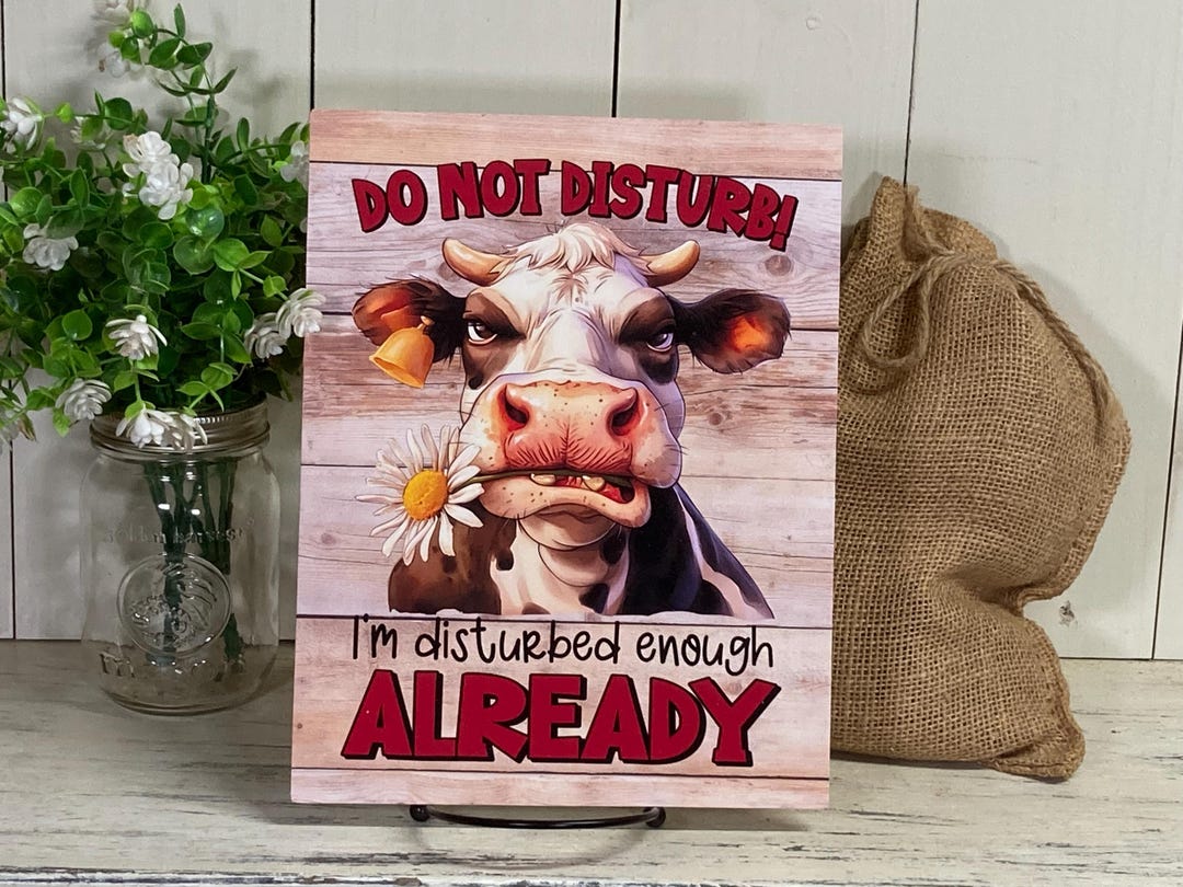 Do Not Disturb I'm Disturbed Enough Already Wood Wall Hanging Sign ...