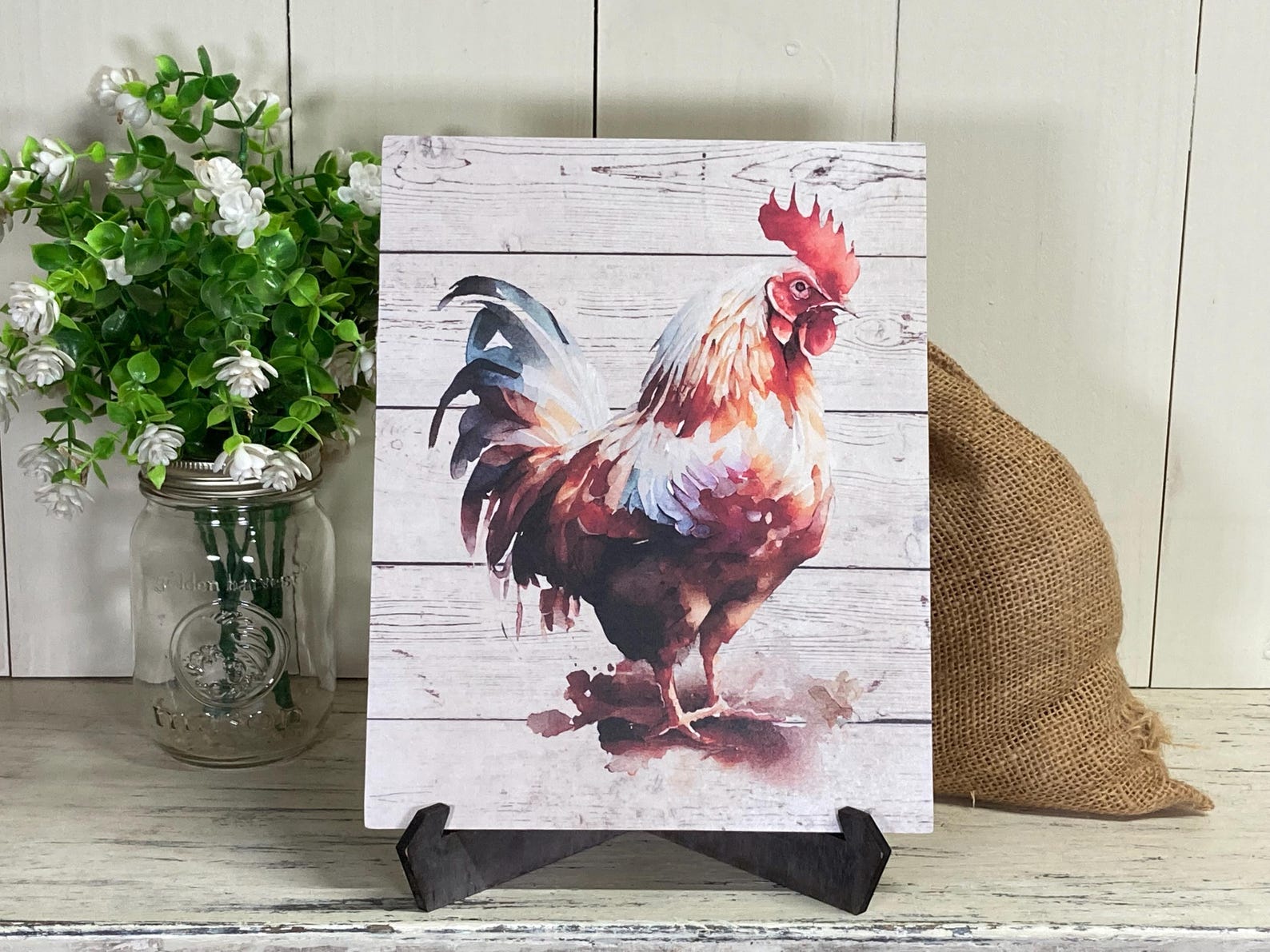 Rooster Wood Wall Art, Farmhouse Chicken Decor - Etsy