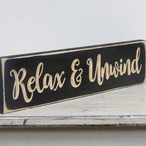 Relax Sign, Relax Soak Unwind, Relax, Bathroom Sign, Rustic Bathroom ...