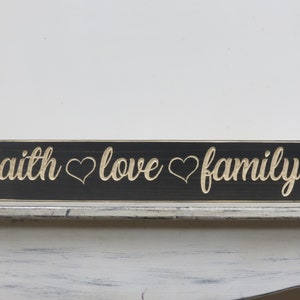 Faith Love Family Sign,faith,love,family,family Sign,home Decor,sign ...