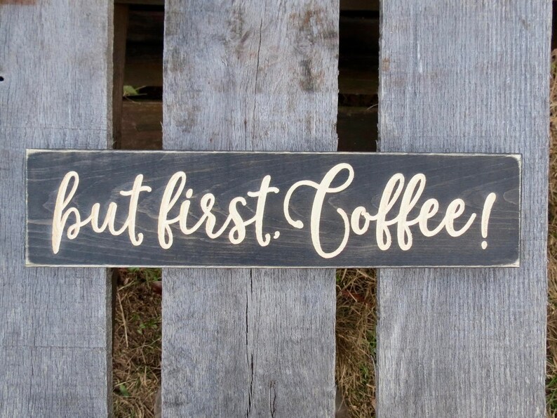 But First Coffee Sign, Coffee Bar,kitchen Wall Decor, Coffee Bar Sign ...
