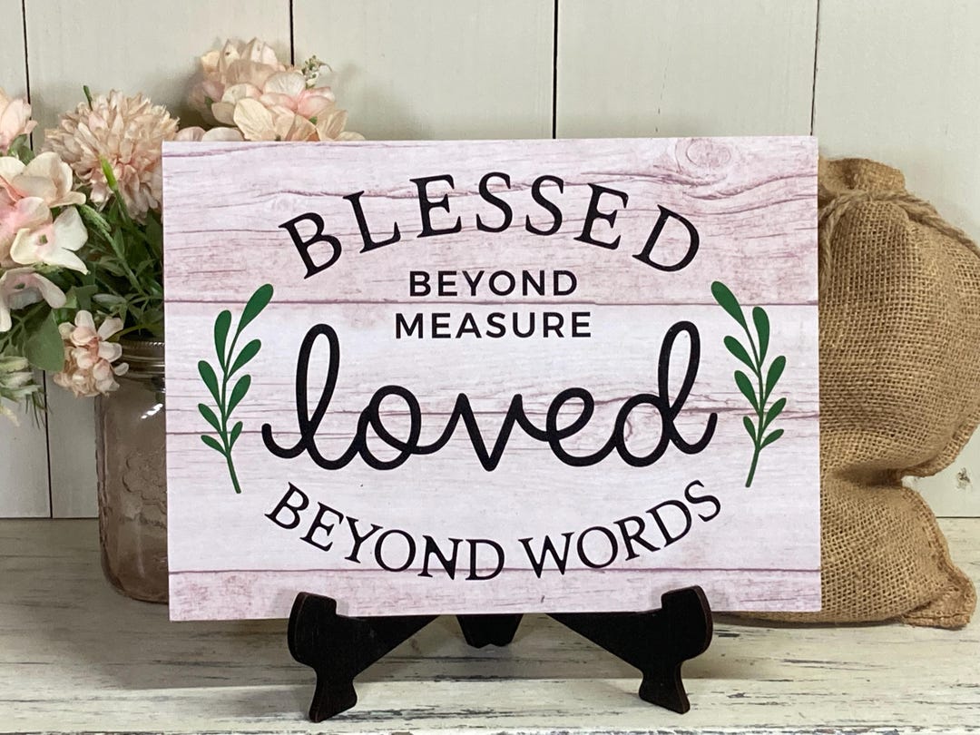 Blessed Beyond Measure Wood Wall Hanging Sign, Count Your Blessings ...